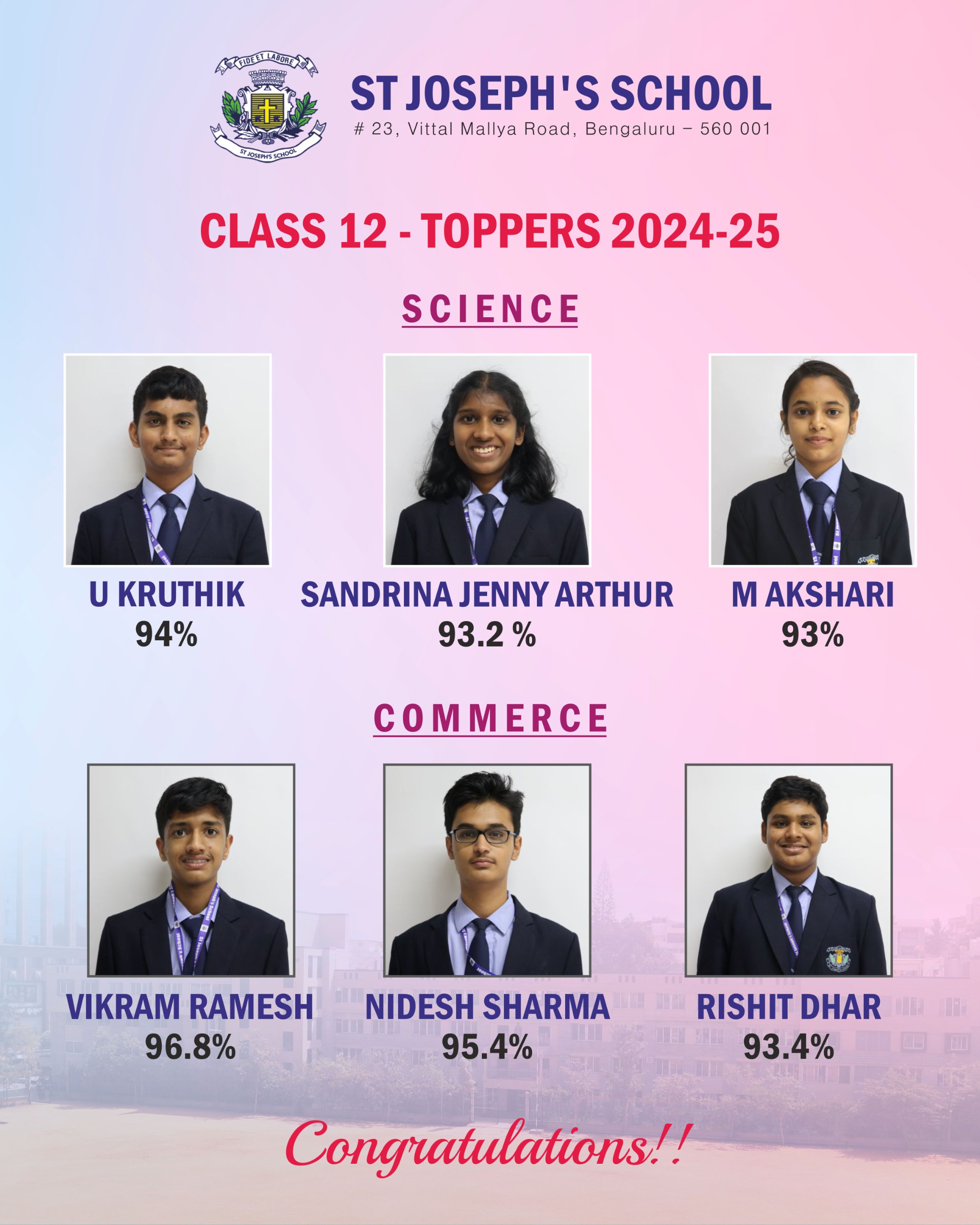 St Joseph's School, Bangalore