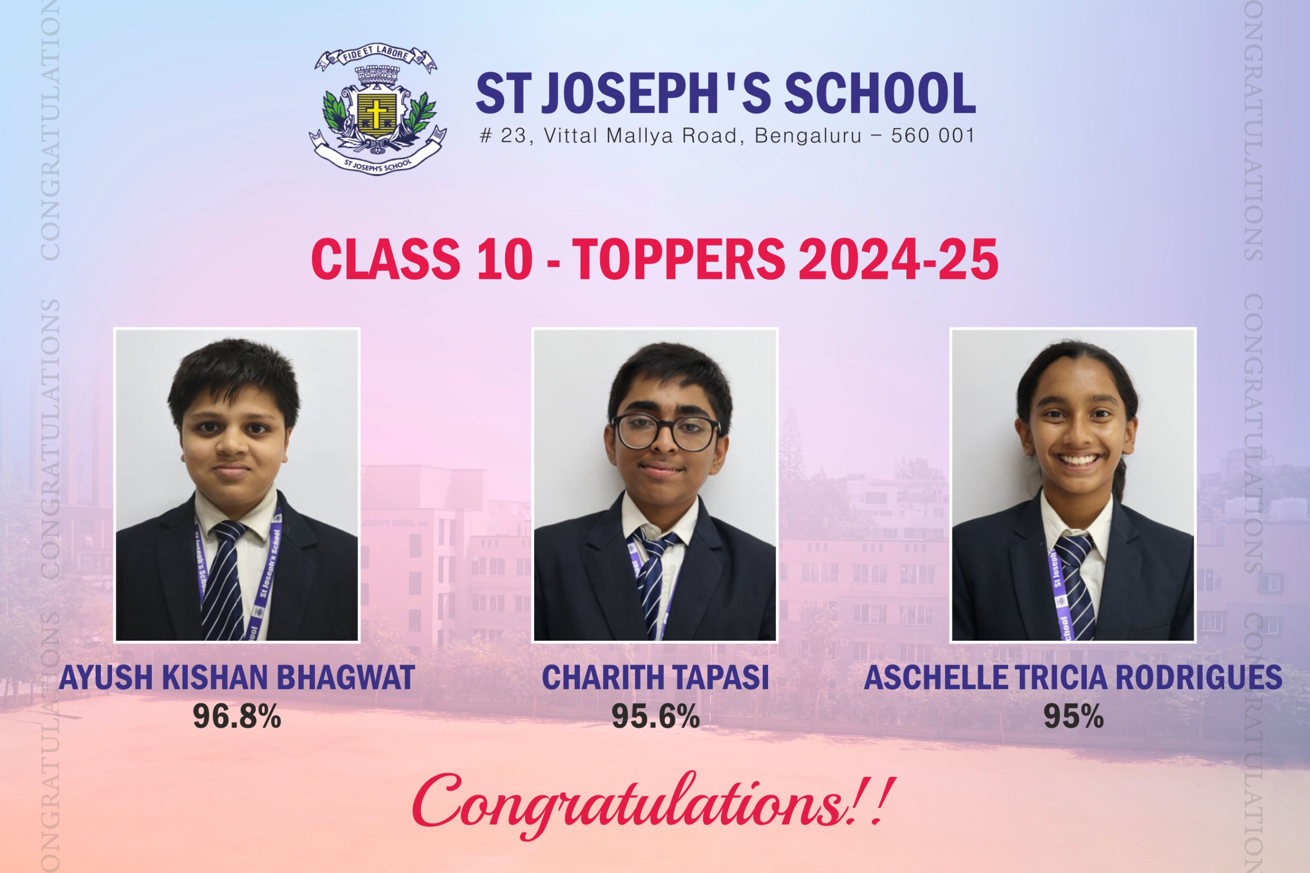 St Joseph's School, Bangalore